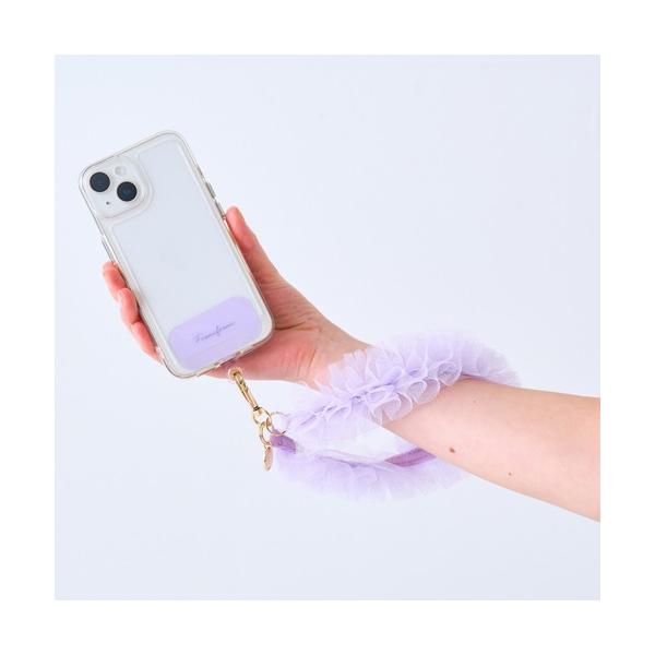 ZOZO問い合わせ番号:86866036ショップ:Francfranc，フランフランブランド:Francfranc，フランフラン商品名:スマホハンドストラップ チュール パープル (ストラップシート付)カテゴリ:PC・スマホグッズ/家電&g...