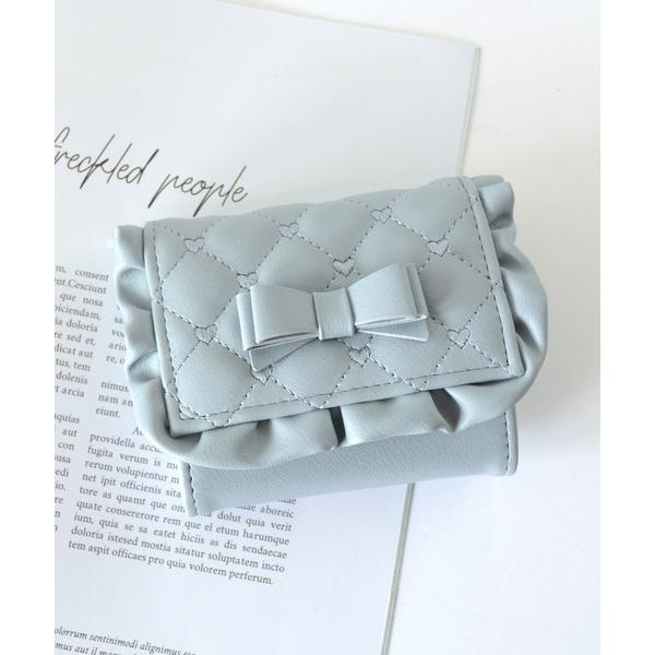 『タイムセール実施中』ZOZO問い合わせ番号:86869751ショップ:ALTROSE，アルトローズブランド:SecretDoor，シークレットドア商品名:ハート 刺繍 キルト リボン フリル ボックスコイン 三つ折り財布 ミニ財布 レモン...