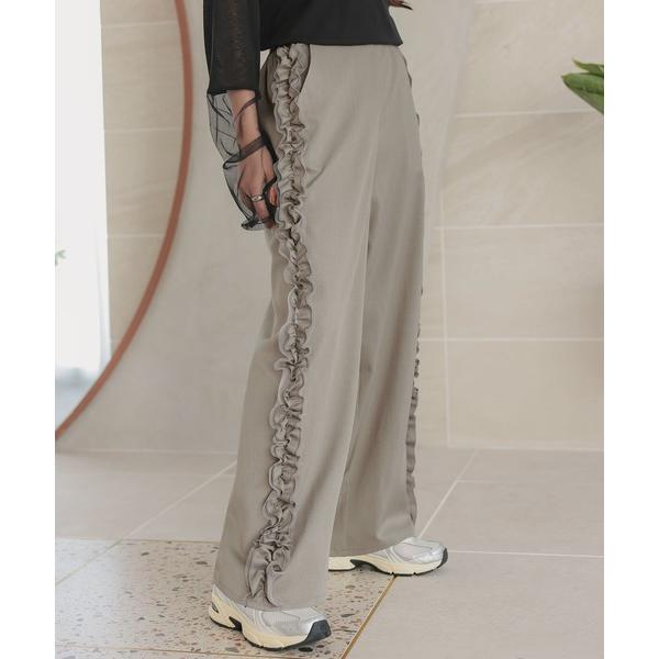 『タイムセール実施中』ZOZO問い合わせ番号:86870133ショップ:kobelettuce，コウベレタスブランド:KOBE LETTUCE，コウベレタス商品名:サイドフリルワイドパンツカテゴリ:パンツ>その他パンツブランド品番:M...