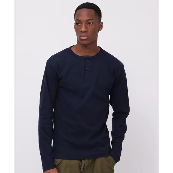 ZOZO問い合わせ番号:86933870ショップ:AVIREX，アヴィレックスブランド:AVIREX，アヴィレックス商品名:《DAILY/デイリー》RIB LONGSLEEVE HENLEY NECK T-SHIRT / リブ 長袖 ヘンリ...