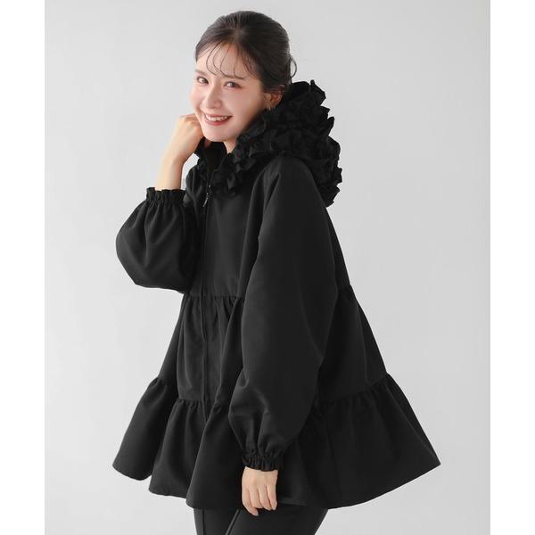 『タイムセール実施中』ZOZO問い合わせ番号:86939967ショップ:Fit more，フィットモアブランド:Fit more，フィットモア商品名:フリルフードティアードジャケットカテゴリ:ジャケット/アウター>その他アウターブラン...