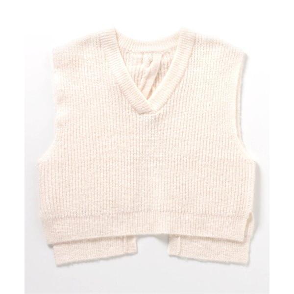 『セール実施中』ZOZO問い合わせ番号:86941897ショップ:F.O.Online Store，エフオーオンラインストアブランド:apres les cours，アプレレクール商品名:後ろリボンショートニットベストカテゴリ:トップス&g...