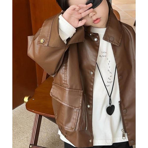 『タイムセール実施中』ZOZO問い合わせ番号:86943774ショップ:aimoha，アイモハブランド:aimoha，アイモハ商品名:【aimoha-KIDS-】PUレザージャケットカテゴリ:ジャケット/アウター>その他アウターブラン...
