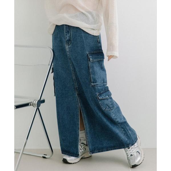 ZOZO問い合わせ番号:87041845ショップ:Lace Ladies，レースレディースブランド:SUWDEE，スーディー商品名:denim cargo skカテゴリ:スカート>デニムスカートブランド品番:2302-5-0202素材...