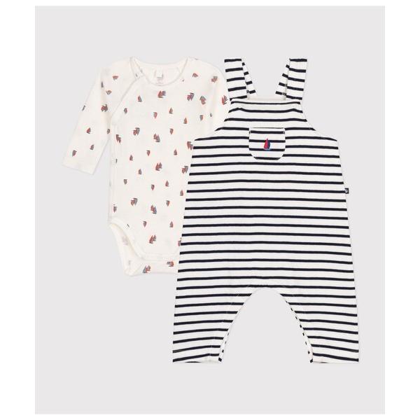 『セール実施中』ZOZO問い合わせ番号:87075550ショップ:PETIT BATEAU，プチバトーブランド:PETIT BATEAU，プチバトー商品名:サロペット＆ボディセットカテゴリ:オールインワン・サロペット>サロペット/オー...