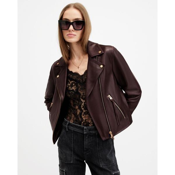 ZOZO問い合わせ番号:87077146ショップ:ALLSAINTS，オールセインツブランド:ALLSAINTS，オールセインツ商品名:DALBY SLIM FIT LEATHER BIKER JACKET | DALBY スリム フィット...