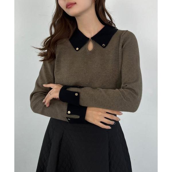 『タイムセール実施中』ZOZO問い合わせ番号:87143143ショップ:JUNOAH，ジュノアブランド:JUNOAH，ジュノア商品名:バイカラーニットトップスカテゴリ:トップス>ニット/セーターブランド品番:frga070-018素材...