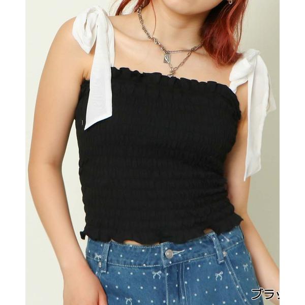 『セール実施中』ZOZO問い合わせ番号:87145549ショップ:DIAVEL，ディアベルブランド:GORGE，ゴージ，DIAVEL，ディアベル商品名:肩リボンブラトップカテゴリ:トップス>キャミソールブランド品番:2427716素材...