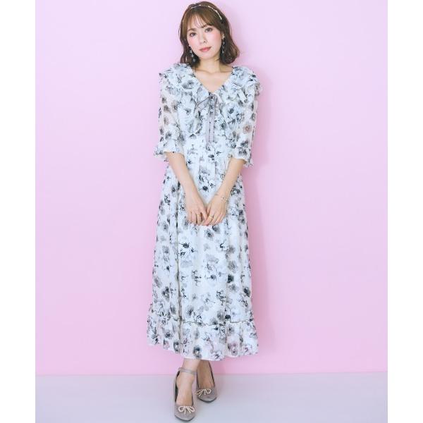 『タイムセール実施中』ZOZO問い合わせ番号:87149366ショップ:SMILE LAND，スマイルランドブランド:marun，マルン，SMILE LAND，スマイルランド商品名:＜大きいサイズ＞ バルーン衿フリルワンピース marunカ...