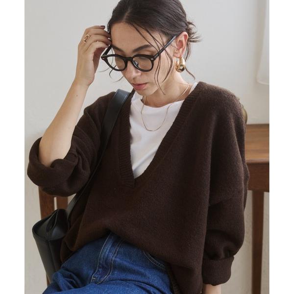 『セール実施中』ZOZO問い合わせ番号:87149504ショップ:ANGIE VINTAGE，アンジー ヴィンテージブランド:ANGIE，アンジー商品名:オーバーサイズ Vネック ニットプルオーバーカテゴリ:トップス>ニット/セーター...