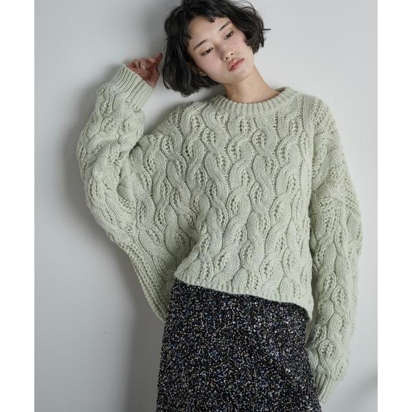 『セール実施中』ZOZO問い合わせ番号:87182521ショップ:Auntie Rosa，アンティローザブランド:THE YOn，ザヨン商品名:ケーブルクロップドニットプルオーバーカテゴリ:トップス>ニット/セーターブランド品番:TY...