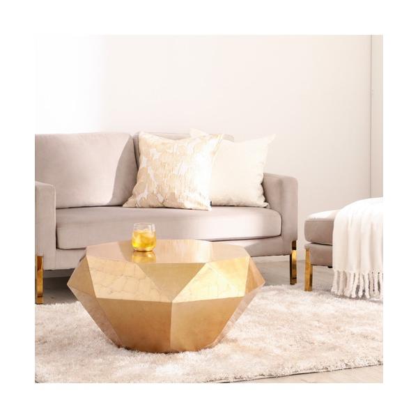 ZOZO問い合わせ番号:87183231ショップ:Francfranc，フランフランブランド:Francfranc，フランフラン商品名:ダイヤモンドテーブル L ゴールド（W700）カテゴリ:インテリア>家具ブランド品番:110810...