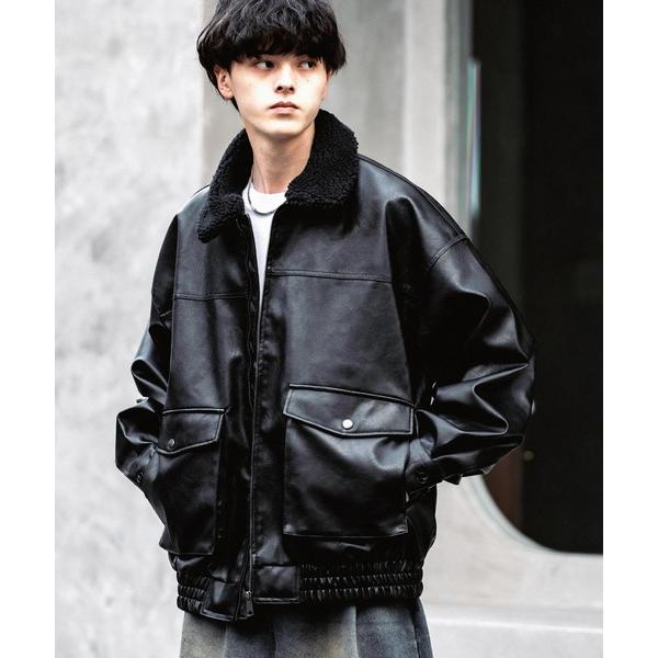 『タイムセール実施中』ZOZO問い合わせ番号:87220639ショップ:Rocky Monroe，ロッキーモンローブランド:Rocky Monroe，ロッキーモンロー商品名:オーバーサイズPUレザー G-1型フライトブルゾンカテゴリ:ジャケ...