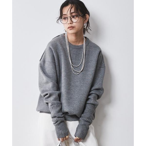 『タイムセール実施中』ZOZO問い合わせ番号:87221070ショップ:SMILE LAND，スマイルランドブランド:CHIC STYLE，シックスタイル，SMILE LAND，スマイルランド商品名:アームウォーマー付クルーネックニットプル...