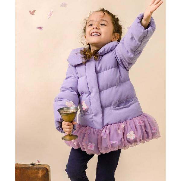 ZOZO問い合わせ番号:87221963ショップ:panpantutu，パンパンチュチュブランド:panpantutu，パンパンチュチュ商品名:お花とリボンのバルーンコート(80-130cm)カテゴリ:ジャケット/アウター>ダウンジャ...