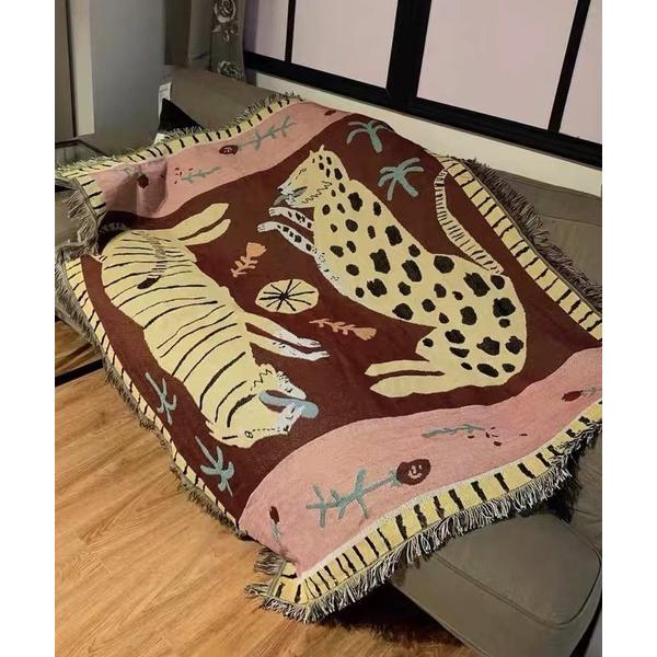 ZOZO問い合わせ番号:87222031ショップ:CERCA，チェルカブランド:CERCA，チェルカ商品名:【 somni / ソニ 】 アニマル柄ブランケットカテゴリ:インテリア>ブランケットブランド品番:SMN002素材:ポリエス...