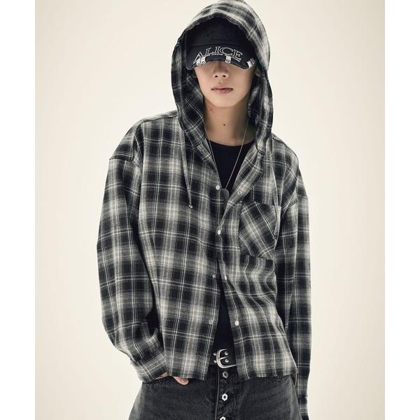 『セール実施中』ZOZO問い合わせ番号:87222824ショップ:MSG，エムエスジーブランド:MSG，エムエスジー商品名:オンブレチェックパールドットボタンフードシャツパーカーカテゴリ:トップス>シャツ/ブラウスブランド品番:msg...