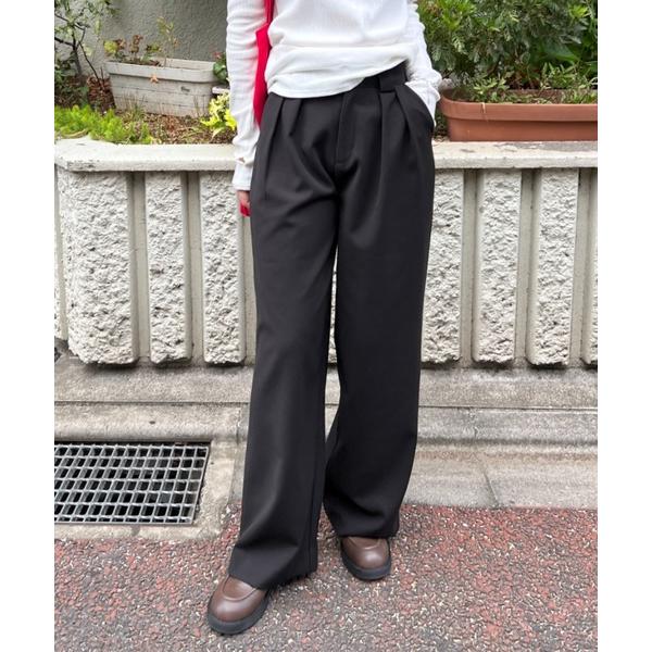 『タイムセール実施中』ZOZO問い合わせ番号:87286540ショップ:19 roots studio，ナインティーン ルーツ スタジオブランド:GIUNON，ジウノン商品名:double tuck wide slacks / ダブルタック...