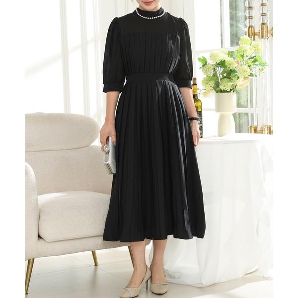 ZOZO問い合わせ番号:87287490ショップ:Lace Ladies，レースレディースブランド:Lace Ladies，レースレディース商品名:シアー ドッキング ロング プリーツ ワンピースカテゴリ:ワンピース/ドレス>ドレスブ...