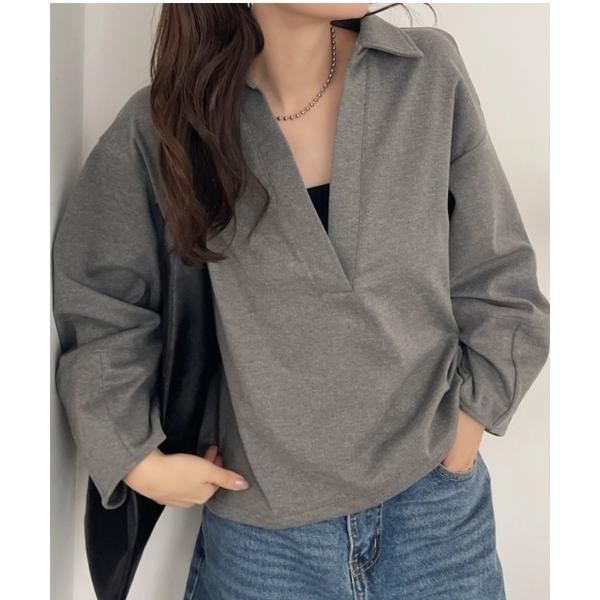 『タイムセール実施中』ZOZO問い合わせ番号:87287670ショップ:Ada.，エイダブランド:Eclat one，エクラワン，Ada.，エイダ商品名:【Eclat one】 スキッパー ドロップショルダー トップスカテゴリ:トップス&g...