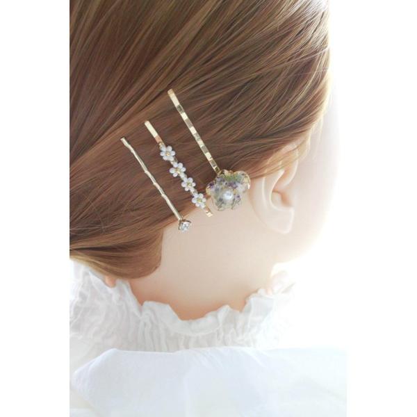 ZOZO問い合わせ番号:87288309ショップ:TONE，トーンブランド:tone，トーン商品名:【ime】3点セットフラワーヘアピン(MA)カテゴリ:ヘアアクセサリー>ヘアピンブランド品番:ime-079素材:レジン、押し花、鉄、...