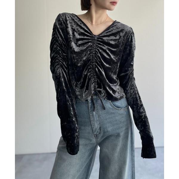 『セール実施中』ZOZO問い合わせ番号:87288423ショップ:Bonjour Sagan，ボンジュールサガンブランド:ap retro，アプレトロ，Bonjour Sagan，ボンジュールサガン商品名:2wayベロアドロストトップスカテ...