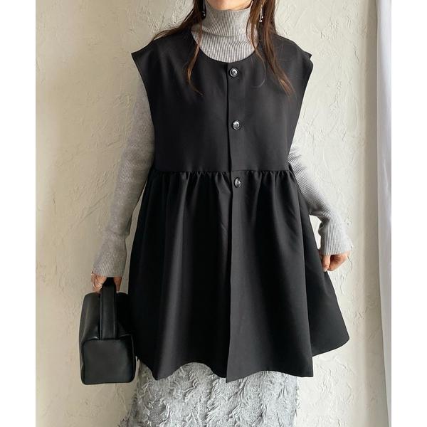 『セール実施中』ZOZO問い合わせ番号:87289146ショップ:wears，ウェアーズブランド:She's Closet，シーズクローゼット商品名:切り替えギャザーフレアペプラムジレベストトップスカテゴリ:トップス>ベストブランド品...