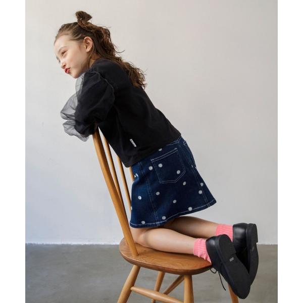 ZOZO問い合わせ番号:87319696ショップ:branshes，ブランシェスブランド:EDWIN，エドウィン，branshes，ブランシェス商品名:【Ou? by EDWIN】フラワー刺繍デニムスカートカテゴリ:スカート>スカート...