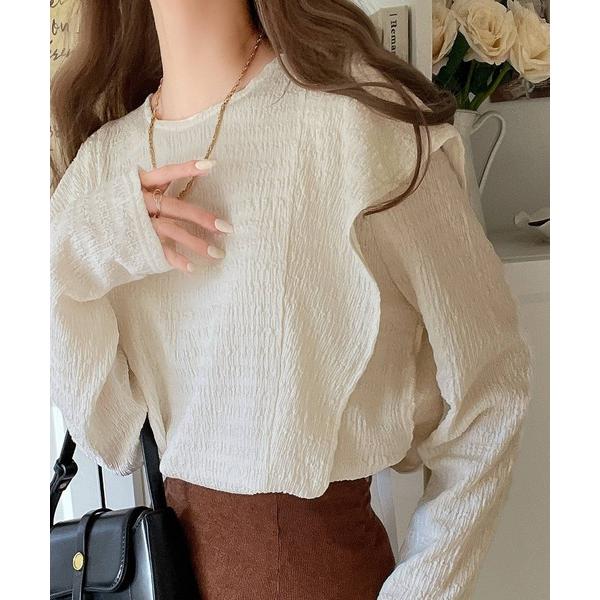 『タイムセール実施中』ZOZO問い合わせ番号:87321480ショップ:Classical Elf，クラシカルエルフブランド:classicalelf，クラシカルエルフ商品名:後ろ姿まで360°美人見え◎ジャガード素材ラッフルフリルショルダ...