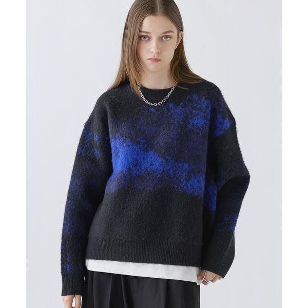 ZOZO問い合わせ番号:87323002ショップ:LILL，リルブランド:SOCCE，ソーシー商品名:ウールミックスモヘアライクルーズシルエットグラデーションニットカテゴリ:トップス>ニット/セーターブランド品番:soc260627素...
