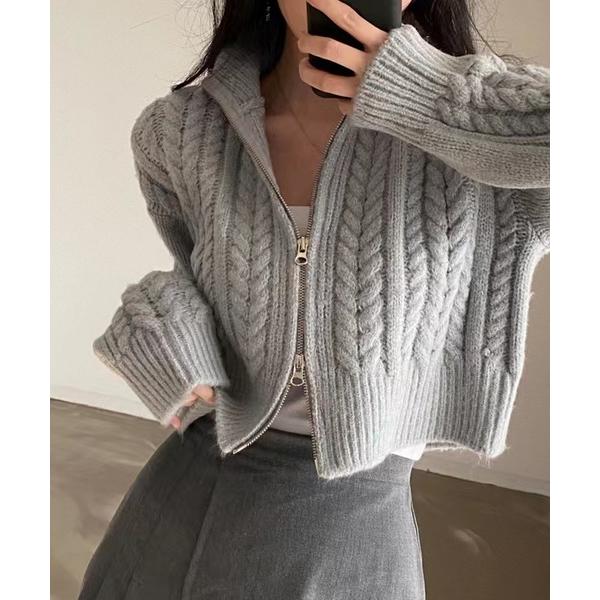 『タイムセール実施中』ZOZO問い合わせ番号:87329493ショップ:INA STUDIOS ZOO，イーナストゥディオスズーブランド:INASTUDIOS，イーナストゥディオス，THISIS，ディスイズ商品名:ダブルジップ ニット クロ...