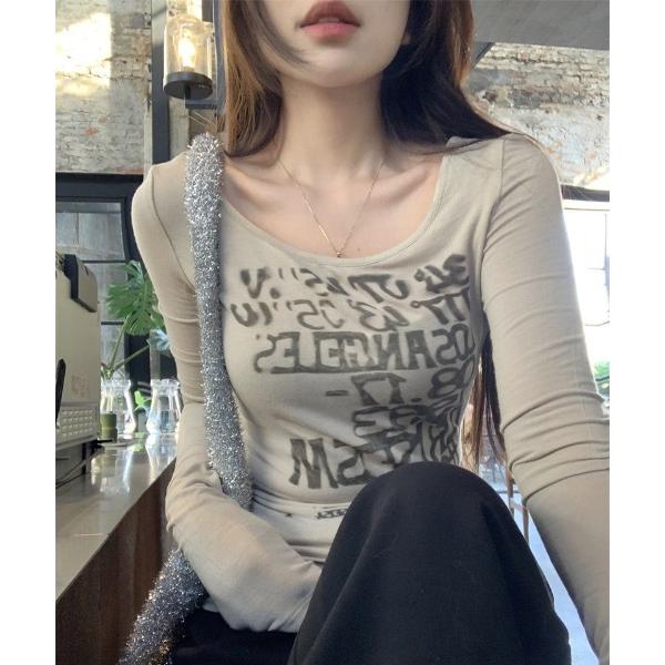 『セール実施中』ZOZO問い合わせ番号:87344423ショップ:Teem Store，チームストアブランド:lilful，リルフル商品名:【新色登場 ブラック/グレー 】ロゴプリント タイトフィット ロンTカテゴリ:トップス>Tシャ...