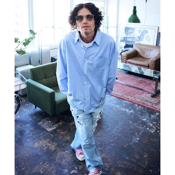 ZOZO問い合わせ番号:87357344ショップ:ONE DAY KMC，ワンデイケイエムシーブランド:ADAM PATEK，アダムパテック商品名:ADAMPATEK/ap embroidery looose shirt/刺繍入りルーズベー...