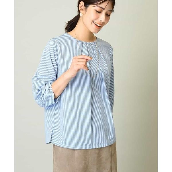 『セール実施中』ZOZO問い合わせ番号:87359989ショップ:a.v.v，アー・ヴェ・ヴェブランド:a.v.v，アーヴェヴェ商品名:タックスリーブストライプトップスカテゴリ:トップス>Tシャツ/カットソーブランド品番:K2KJV-...