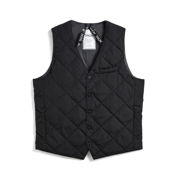 ZOZO問い合わせ番号:87363901ショップ:TAION，タイオンブランド:TAION，タイオン商品名:【TAION(タイオン)】〈メンズ〉シティ Vネック ダウンジレカテゴリ:ジャケット/アウター&gt;ダウンベストブランド品番:TA...