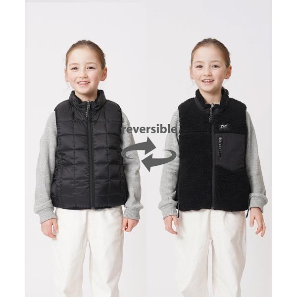 ZOZO問い合わせ番号:87364046ショップ:TAION，タイオンブランド:TAION，タイオン商品名:【TAION(タイオン)】〈キッズ〉マウンテン リバーシブル ダウン×ボアベストカテゴリ:ジャケット/アウター>ダウンベストブ...