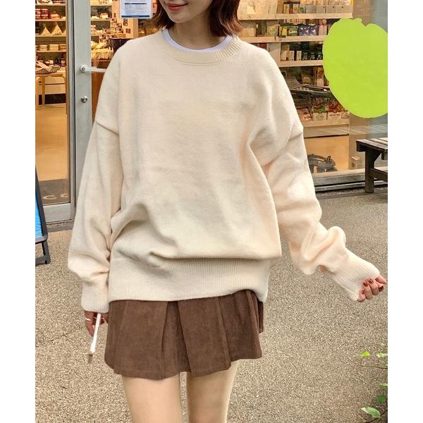 『セール実施中』ZOZO問い合わせ番号:87396311ショップ:Teem Store，チームストアブランド:Teem Store，チームストア商品名:【新仕様】万能ラウンドネック 柔らかいシンプルルーズニット マシュマロニットカテゴリ:ト...