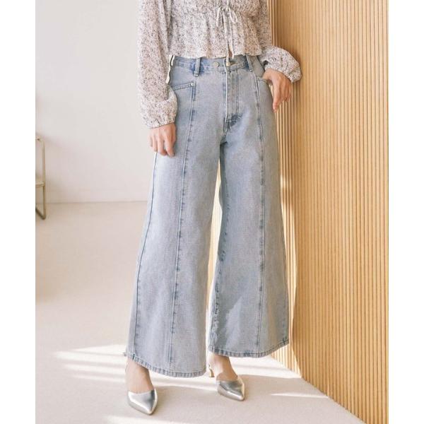 『タイムセール実施中』ZOZO問い合わせ番号:87432848ショップ:archives，アルシーヴブランド:archives，アルシーヴ商品名:リボン刺繍ワイドデニムカテゴリ:パンツ>デニムパンツブランド品番:255-183-103...