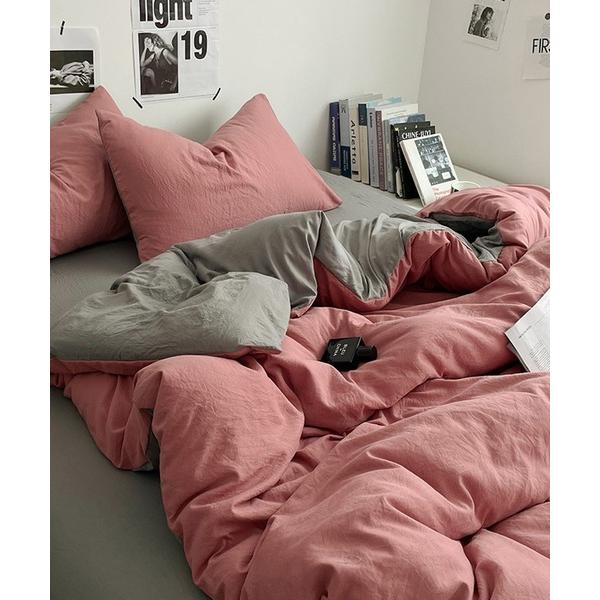 『タイムセール実施中』ZOZO問い合わせ番号:87434073ショップ:VIBGYOR，ヴィブジョーブランド:VIBGYOR，ヴィブジョー商品名:【 somni / ソニ 】バイカラー シングル ベッドカバー 枕カバー 寝具4点セットカテゴ...