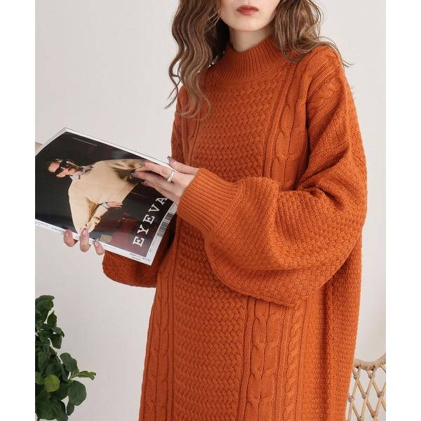 『タイムセール実施中』ZOZO問い合わせ番号:87466895ショップ:FUNALIVE，ファンアライブブランド:myke，ミーカ，FUNALIVE，ファンアライブ商品名:myke ケーブル編みニット ハイネックワンピースカテゴリ:ワンピー...