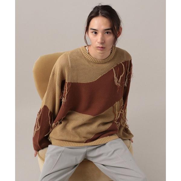 『セール実施中』ZOZO問い合わせ番号:87503572ショップ:LEAD PROJECT，リードプロジェクトブランド:TASTE by Knit，テイストバイニット商品名:【TASTE by Knit】Mesh switching kni...