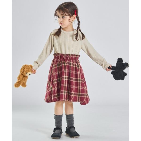 『セール実施中』ZOZO問い合わせ番号:87534993ショップ:pairmanon，ペアマノンブランド:pairmanon，ペアマノン，coucou manon，ククゥ マノン商品名:【軽ふわっふる】 ワッフル スカートドッキング 長袖 ...