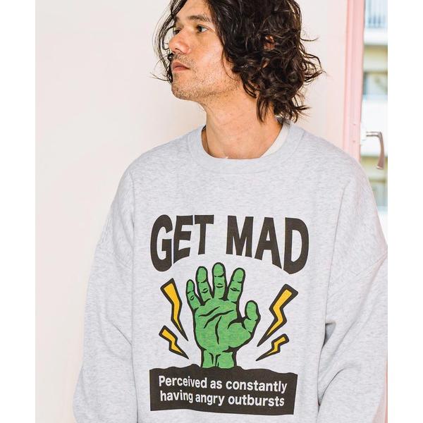 『タイムセール実施中』ZOZO問い合わせ番号:87536095ショップ:CAMBIO，カンビオブランド:CAMBIO，カンビオ商品名:msw1567- Get madプリントCNスウェットカテゴリ:トップス>スウェットブランド品番:C...