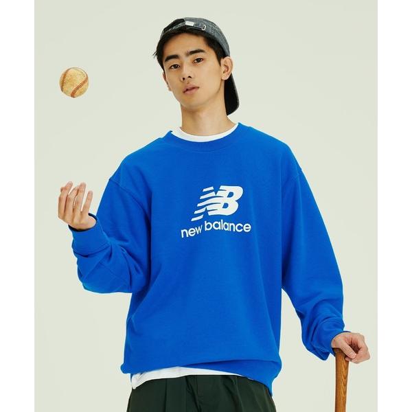 『セール実施中』ZOZO問い合わせ番号:87538038ショップ:New Balance，ニューバランスブランド:New Balance，ニューバランス商品名:Sport Essentials Stacked Logo スウェットクルーカテ...
