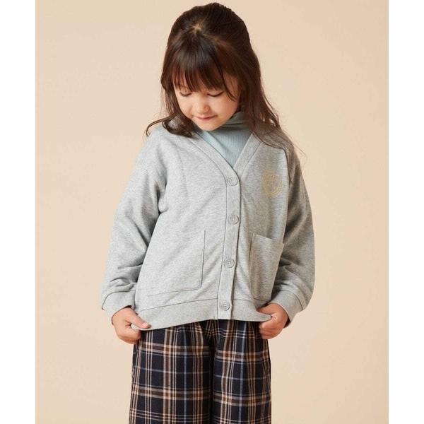 『セール実施中』ZOZO問い合わせ番号:87574584ショップ:a.v.v，アー・ヴェ・ヴェブランド:a.v.v，アーヴェヴェ商品名:[120-130]エンブレム刺繍入り裏毛カーディガンカテゴリ:トップス>カーディガン/ボレロブラン...