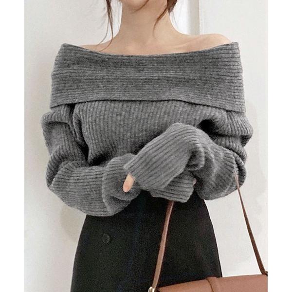 『タイムセール実施中』ZOZO問い合わせ番号:87609026ショップ:Ada.，エイダブランド:REMUR，レミュール商品名:オフショルニットトップスカテゴリ:トップス>ニット/セーターブランド品番:145-00448素材:レーヨン...