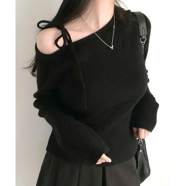 『タイムセール実施中』ZOZO問い合わせ番号:87609203ショップ:me Jane，ミージェーンブランド:Riff，リフ，meJane，ミージェーン商品名:リボンワンショルニットカテゴリ:トップス>ニット/セーターブランド品番:1...