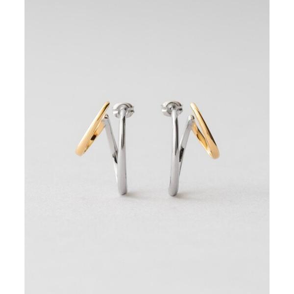 ※このアイテムは返品・交換対象外商品です。ZOZO問い合わせ番号:87639572ショップ:Jouete，ジュエッテブランド:Jouete，ジュエッテ商品名:ダブルピアス オーバル コンビカラーカテゴリ:アクセサリー>ピアス（両耳用）...