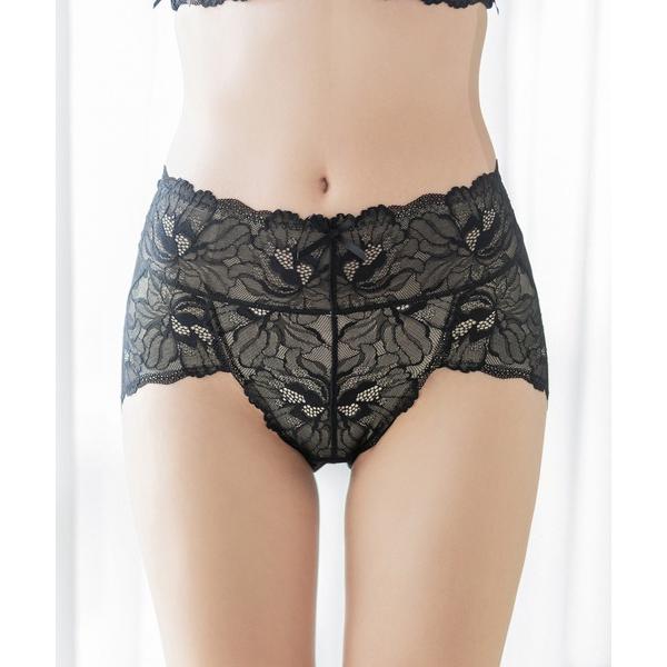 ※このアイテムは返品・交換対象外商品です。ZOZO問い合わせ番号:87640664ショップ:tu-hacci，ツーハッチブランド:tu-hacci，ツーハッチ商品名:【1枚履くだけ！お尻とお腹をソフト補正】ピオニーレース骨盤ガードルショーツ...