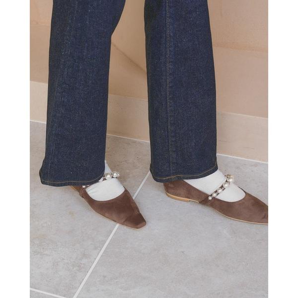 『タイムセール実施中』ZOZO問い合わせ番号:87640669ショップ:Emma Francis，エマ フランシスブランド:Emma Francis，エマフランシス商品名:パールストラップ フラット パンプスカテゴリ:シューズ>パンプ...